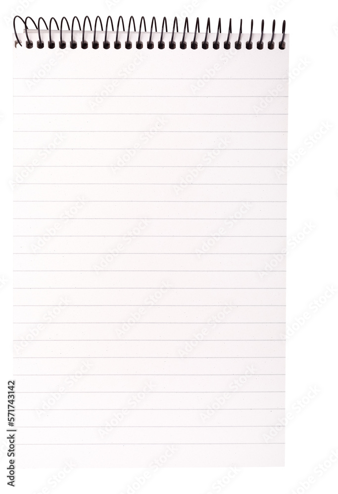 notepad with no shadow isolated on transparent background Stock Photo ...