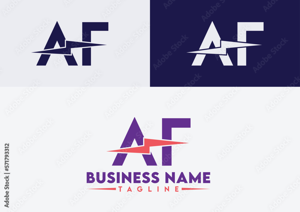 Letter AF logo design vector template, AF logo Stock Vector | Adobe Stock