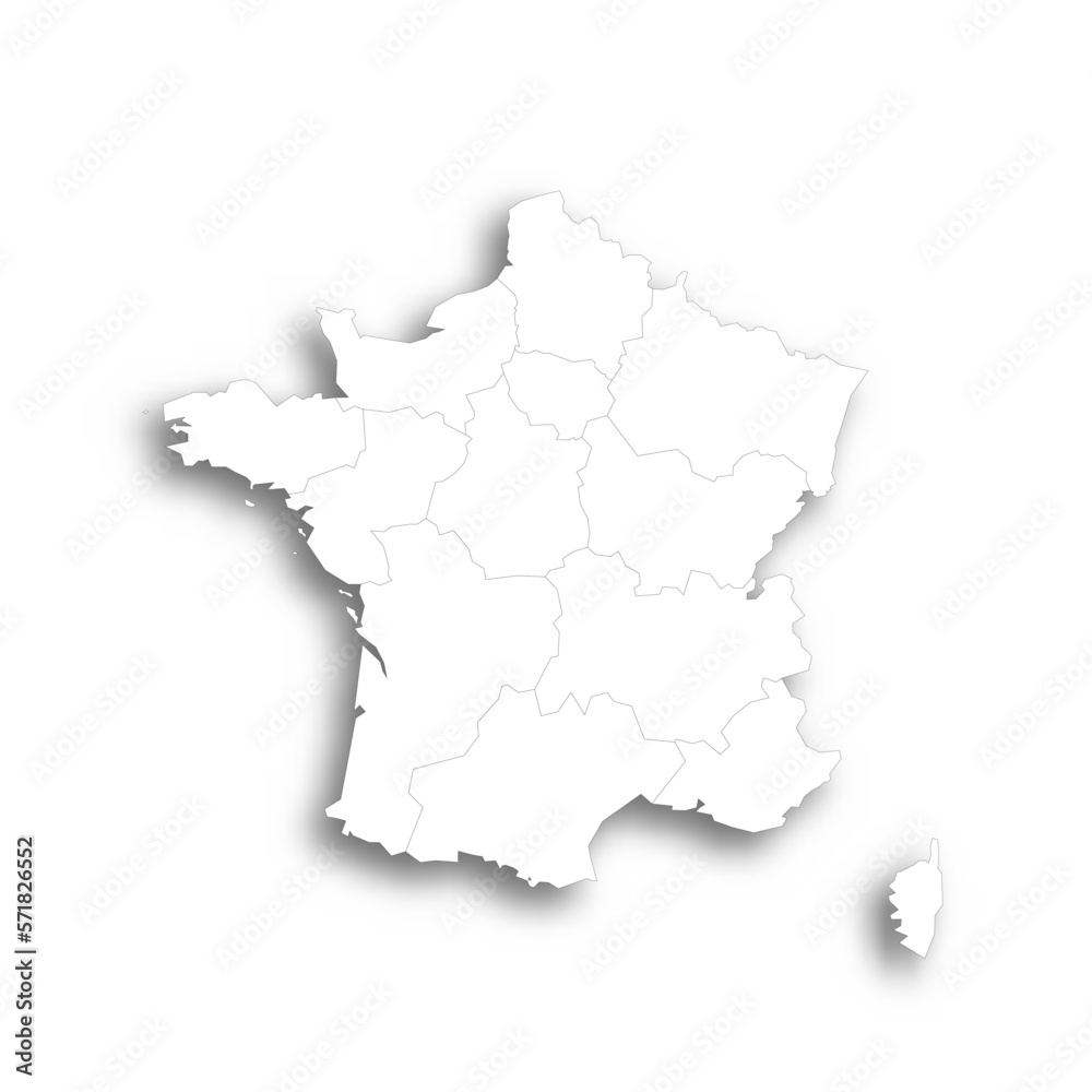 Vector de Stock France political map of administrative divisions ...