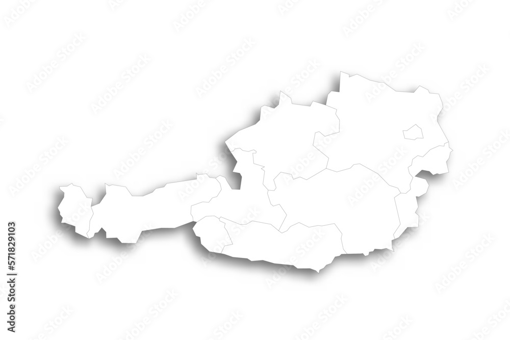 Vetor Austria political map of administrative divisions - federal ...
