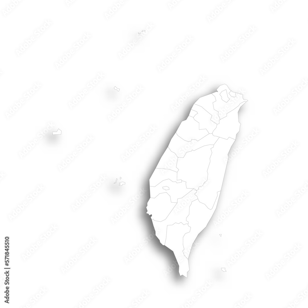 Taiwan political map of administrative divisions - provinces and ...