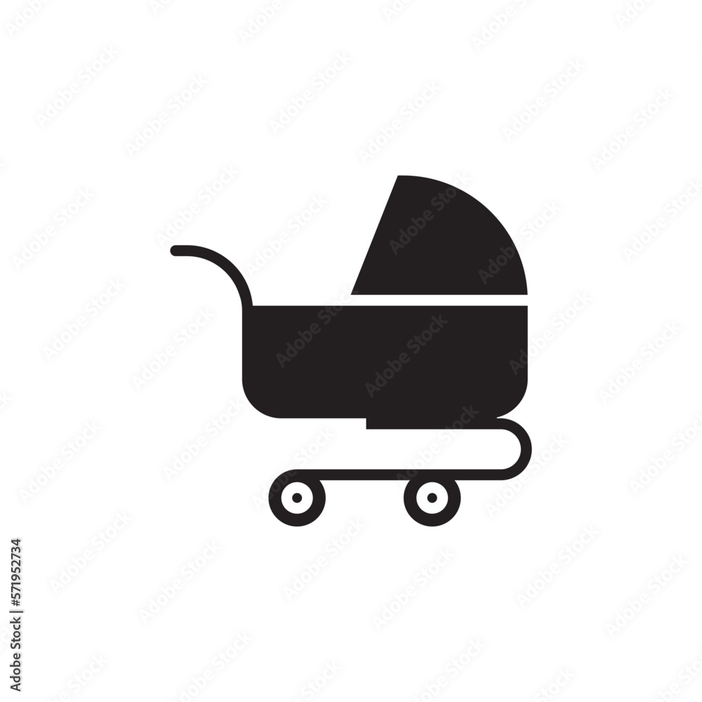 baby trolley Vector for Website, UI Essential, Symbol, Presentation ...