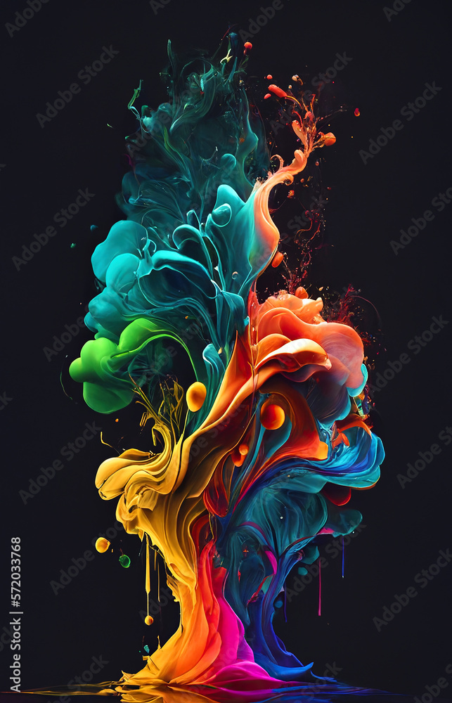 RGB full HD wallpaper for phone screen concept. Ai Generative Stock ...