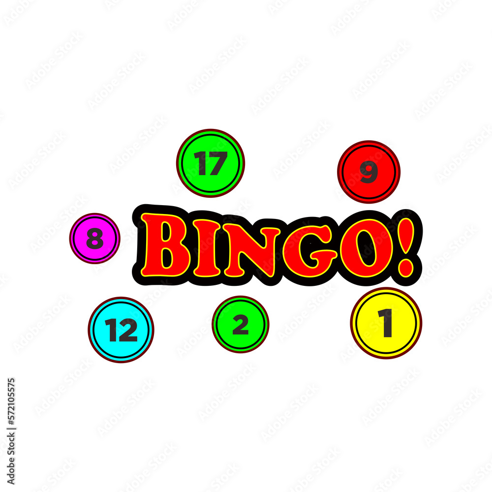 Bingo Icons Symbol Illustration Stock Illustration | Adobe Stock