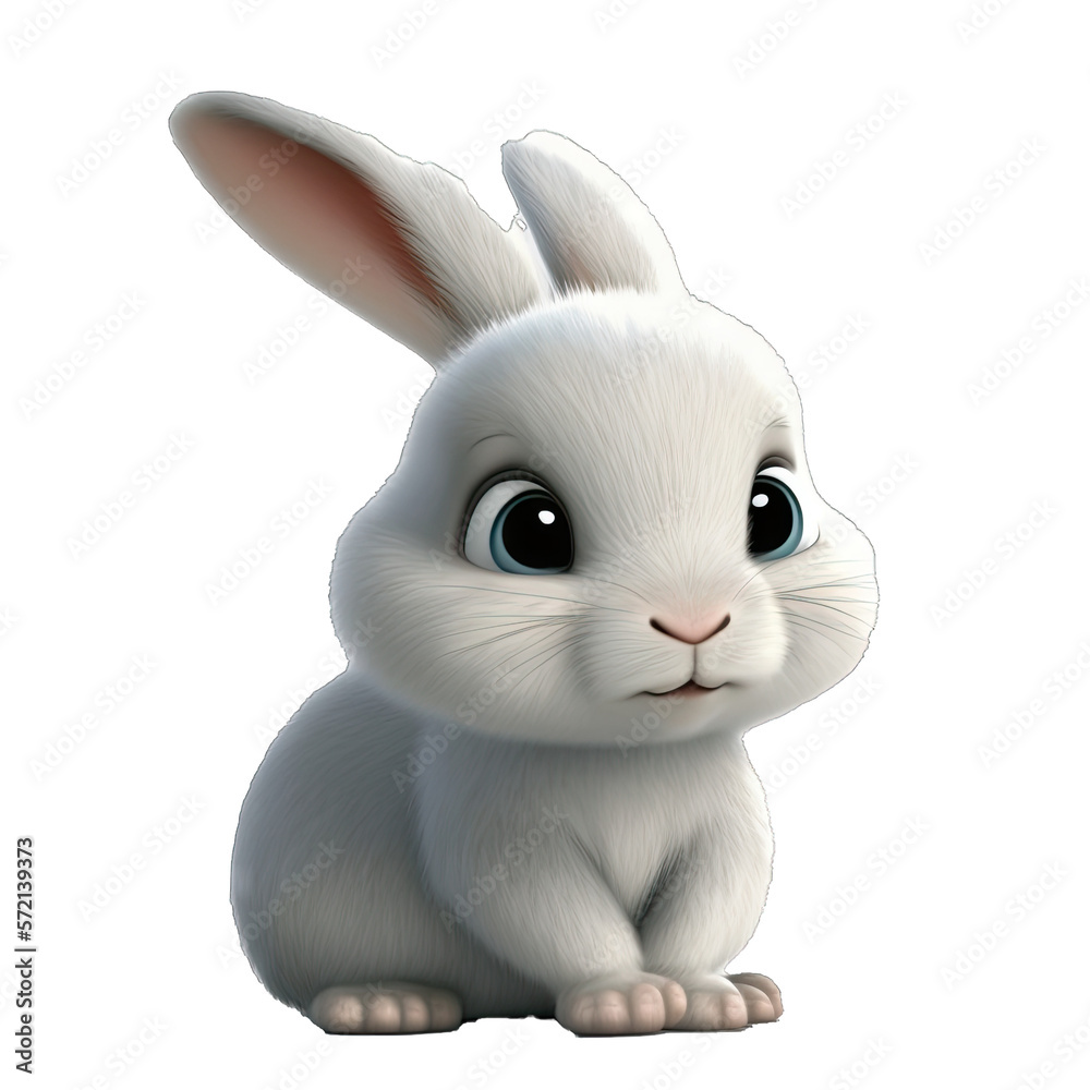 Illustration Stock Cute Animation Cartoon Character Animal Rabbit ...