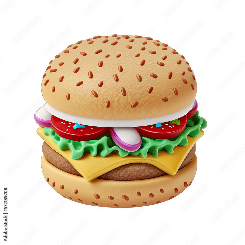 Cute Baby, Toddler, Kid Toy Hamburger Character Design Elements ...