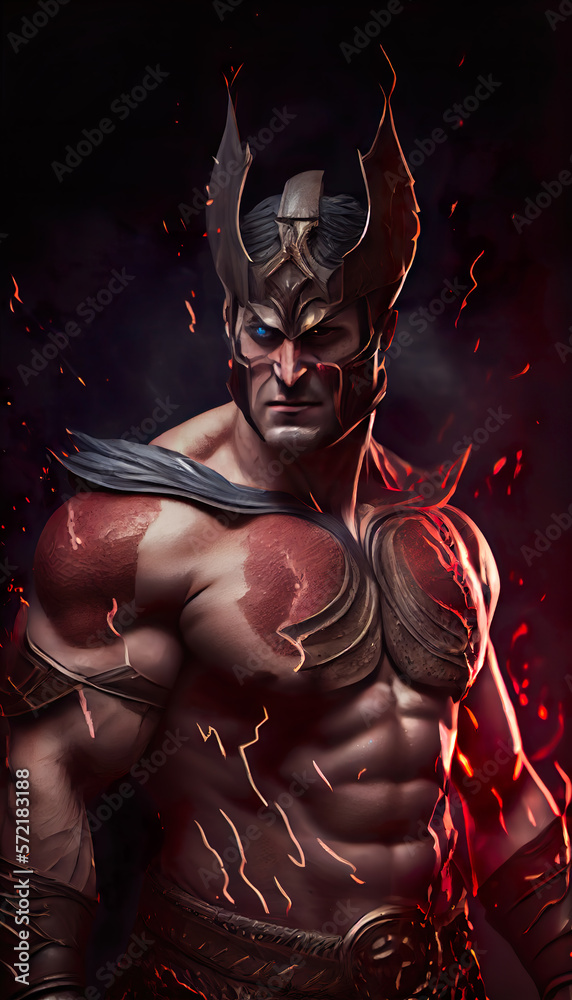 illustration of Ares. Ancient Greek God Ares, god of war, the spirit of ...