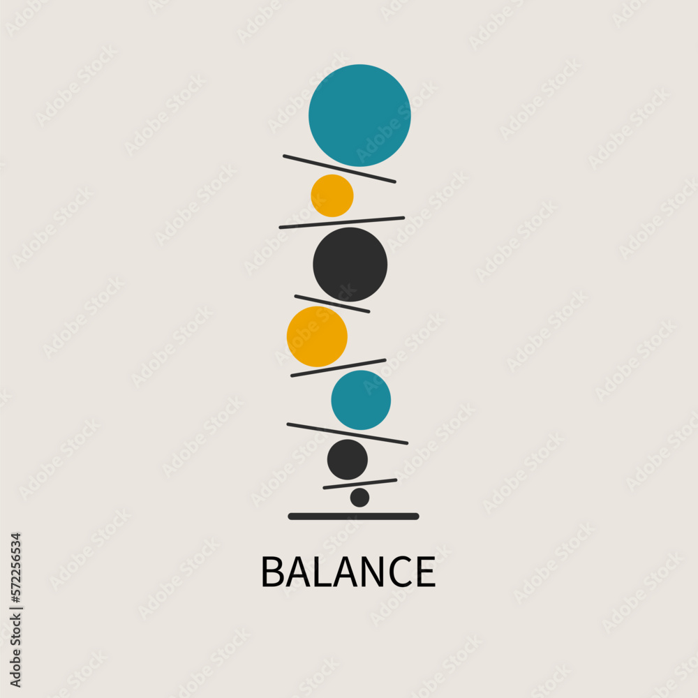 Balance symbol. Harmony sign. Logo stability Stock Vector | Adobe Stock