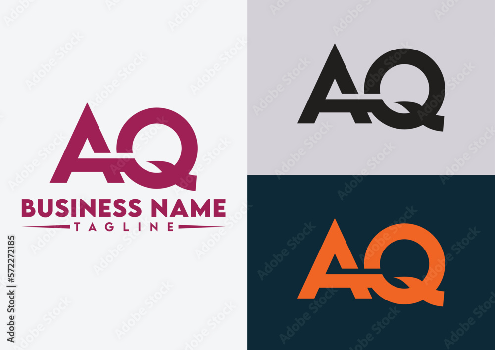 Letter AQ logo design vector template, AQ logo Stock Vector | Adobe Stock