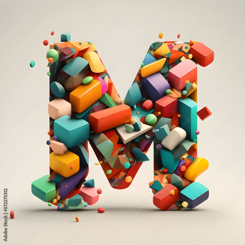 colorful letter M logo Stock Illustration | Adobe Stock