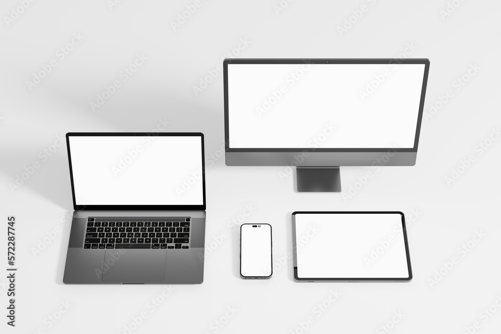 Responsive Web Design and website Mockup, Devices Mock up, Smartphone desktop tablet laptop ...