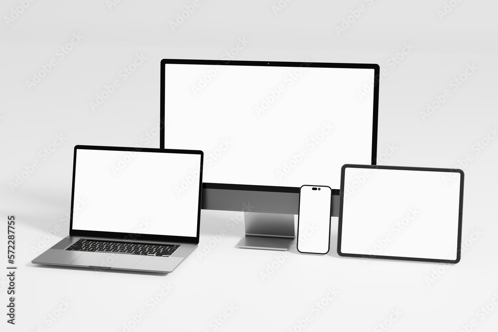 Responsive Web Design and website Mockup, Devices Mock up, Smartphone desktop tablet laptop ...