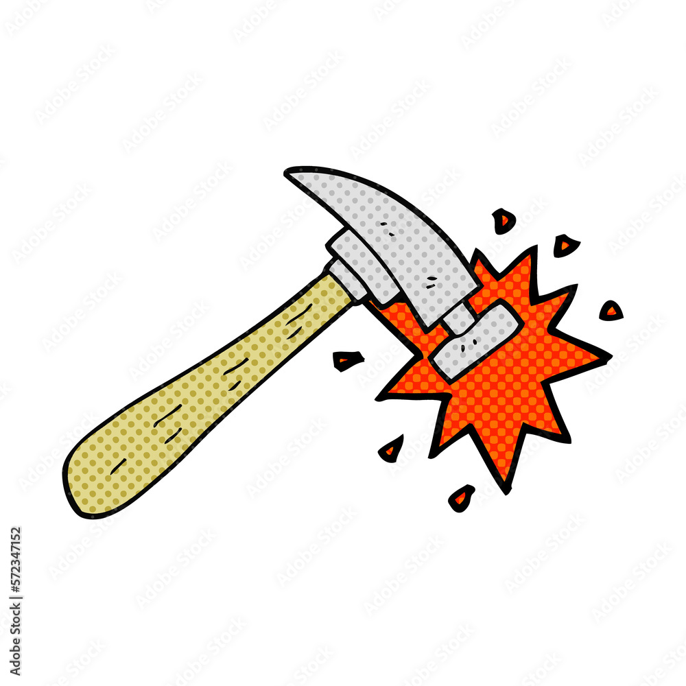 cartoon hammer Stock Illustration | Adobe Stock
