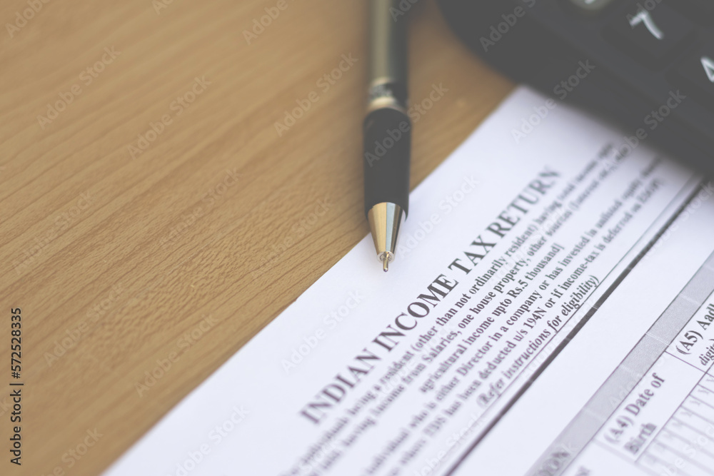 ITR Indian income tax form filling Stock Photo | Adobe Stock