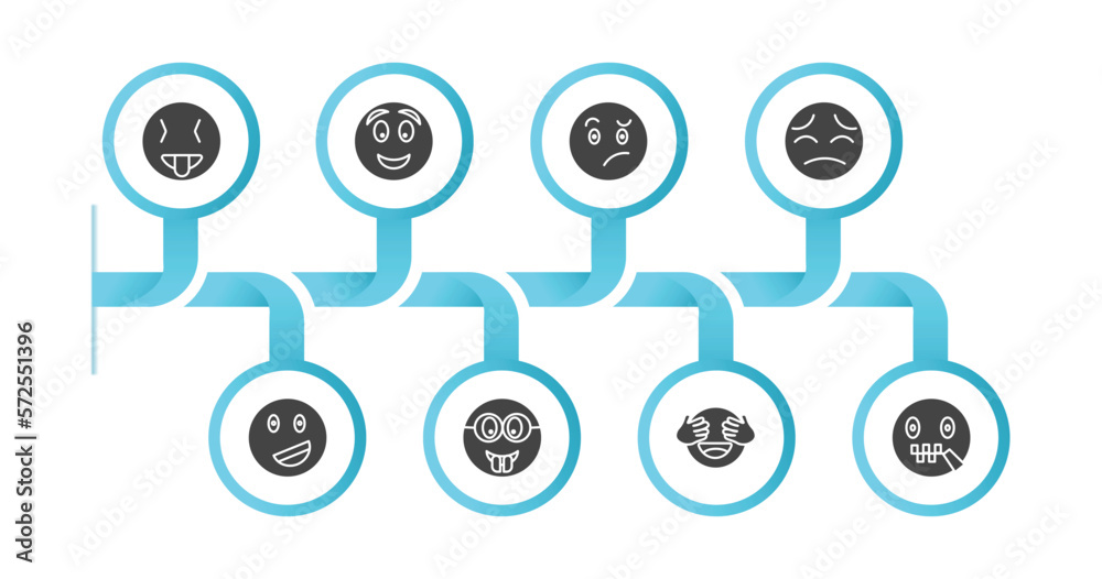 editable filled icons with infographic template. infographic for emoji ...
