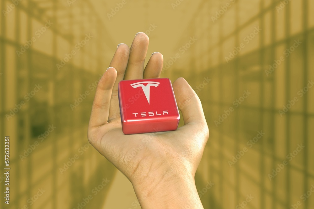 tesla motors, social media background Stock Photo | Adobe Stock