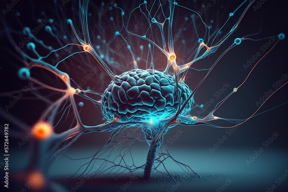 Neurons connections in human brain, for medical or education purpose Stock Illustration | Adobe ...