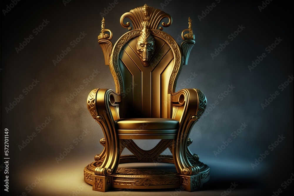 Throne of gems for the king of the kingdom. Luxurious furniture, symbol ...