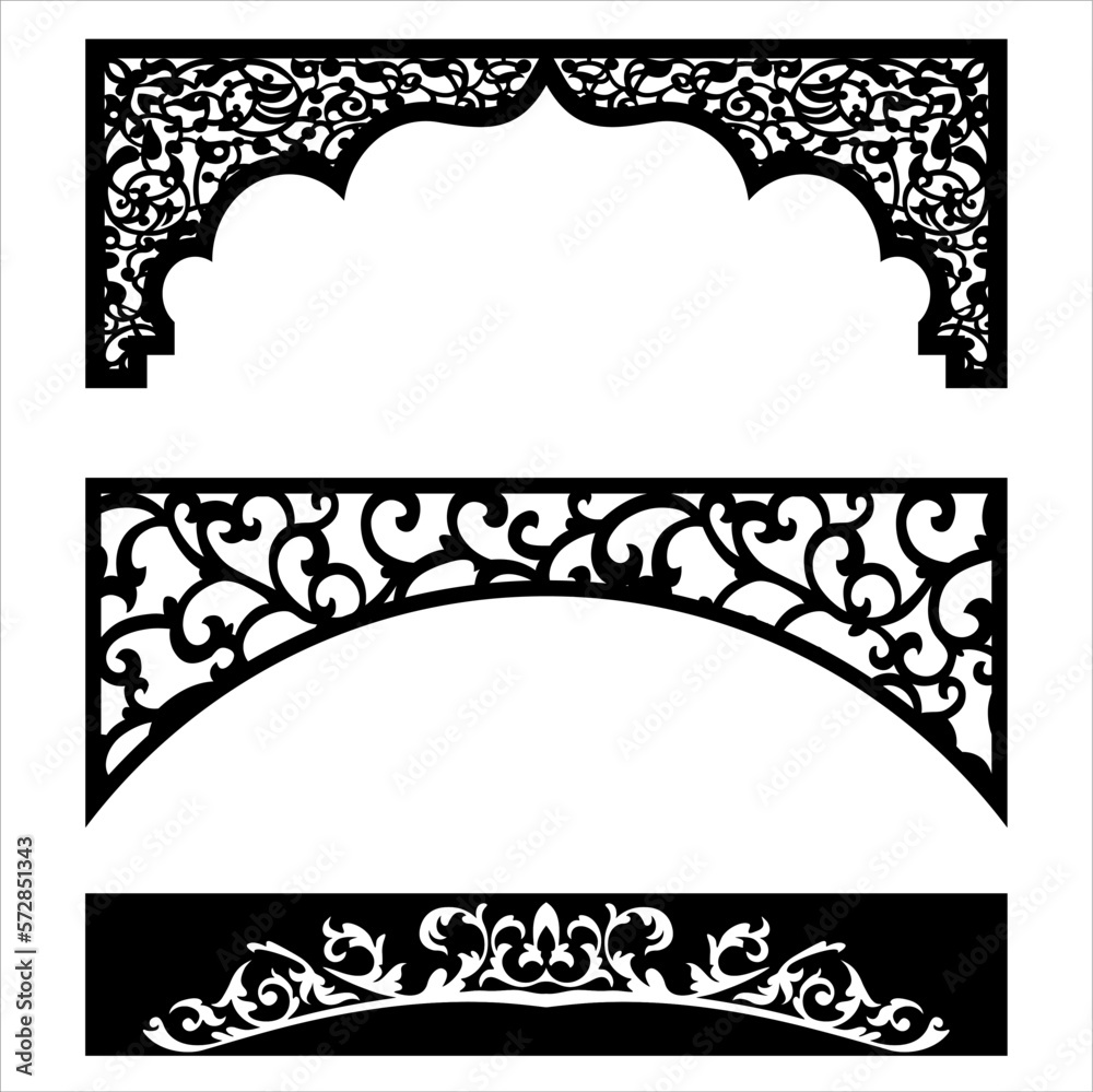 Laser cutting design for temple, Mandir Jali, Partition arch for temple ...