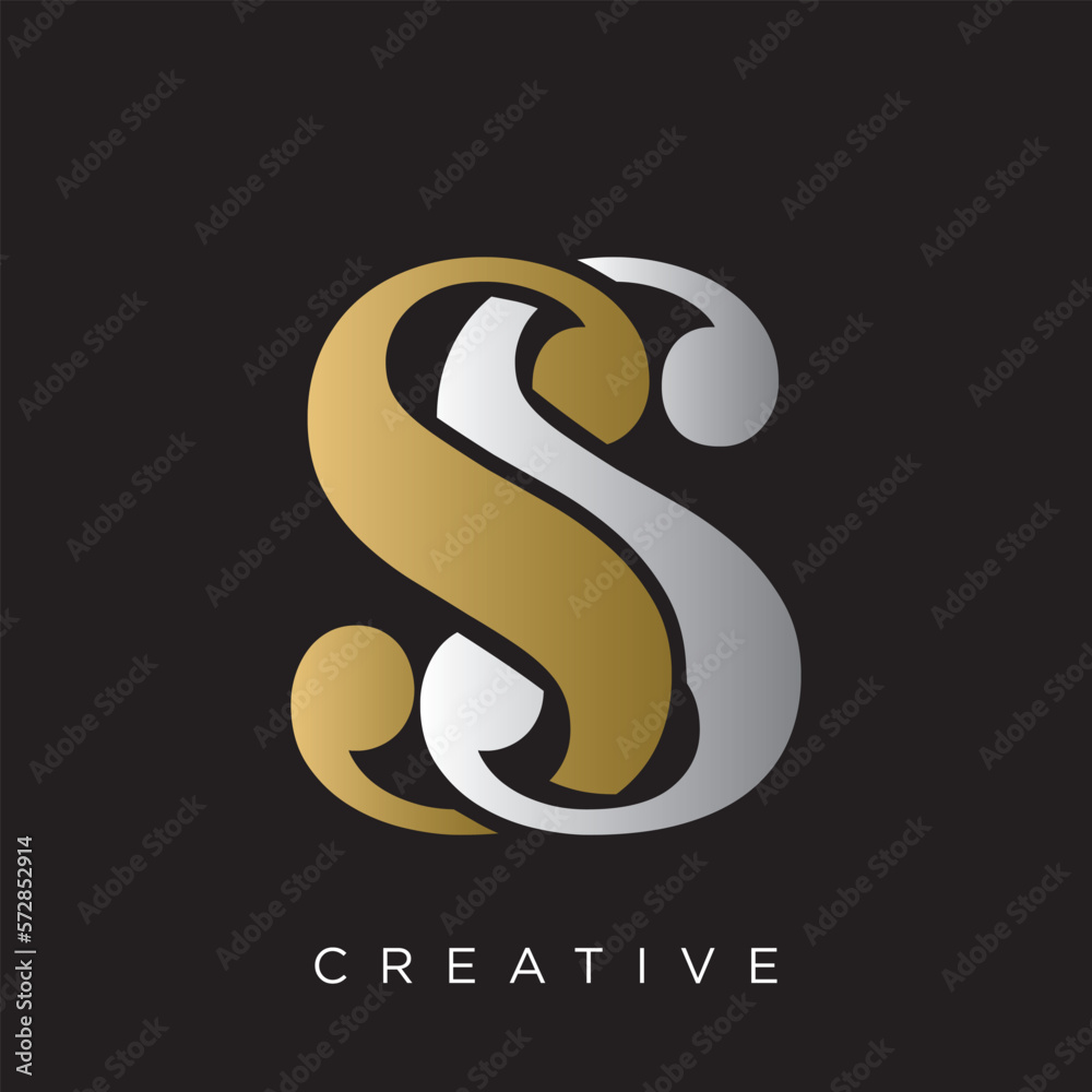 ss logo design vector Stock Vector | Adobe Stock
