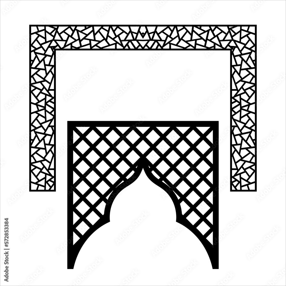 Laser cutting design for temple, Mandir Jali, Partition arch for temple ...