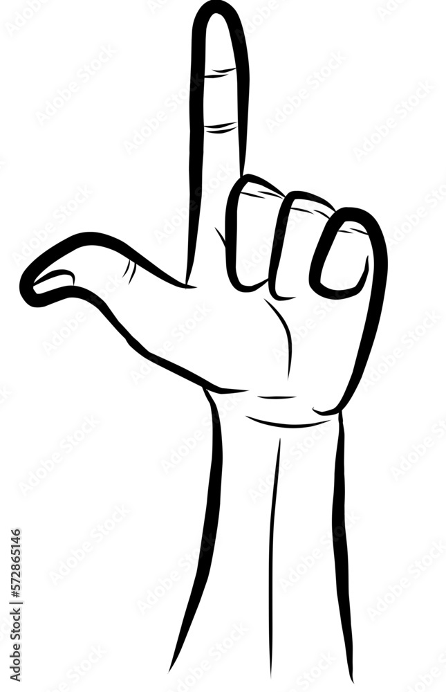 l hand gesture icon Stock Vector | Adobe Stock