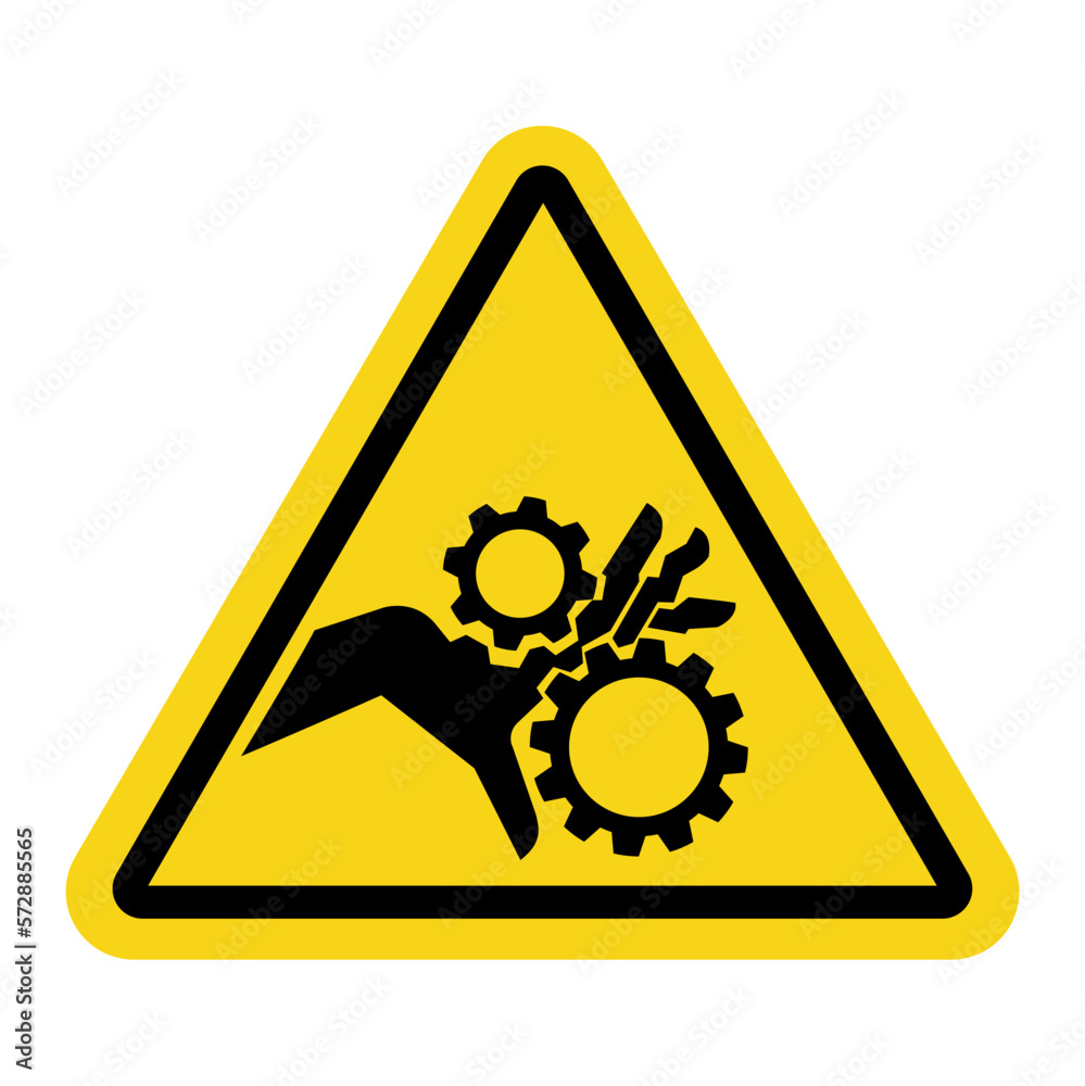 Rolling gears of active machines can crush the hands of unaware workers ...