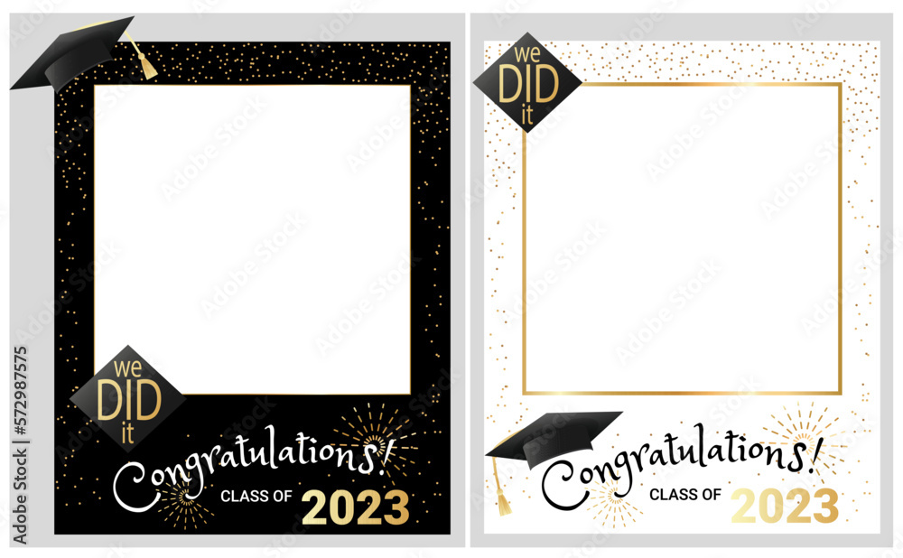 Congratulations graduates class of 2023 photo booth props set ...