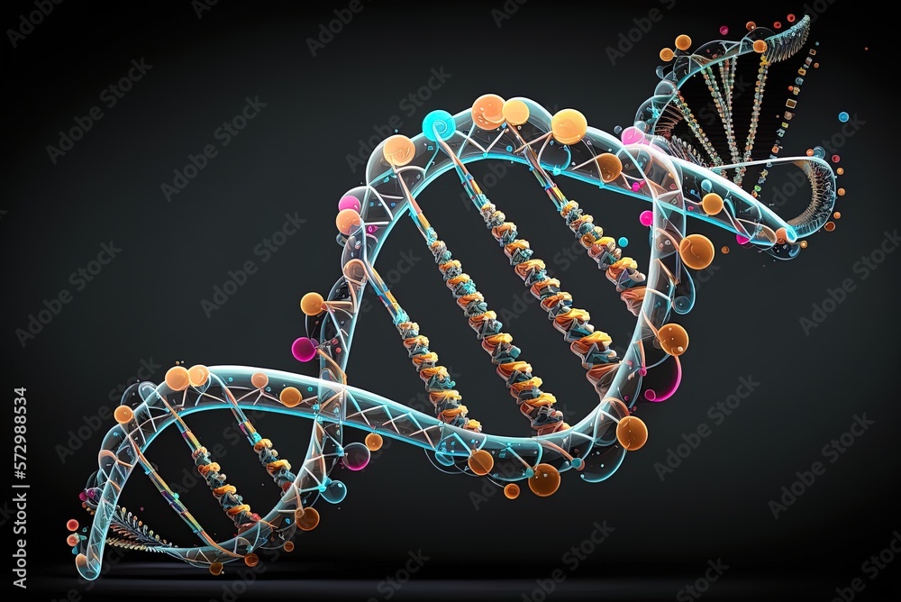 Ilustração Structure of DNA, in Spiral Form The basic dogma ...