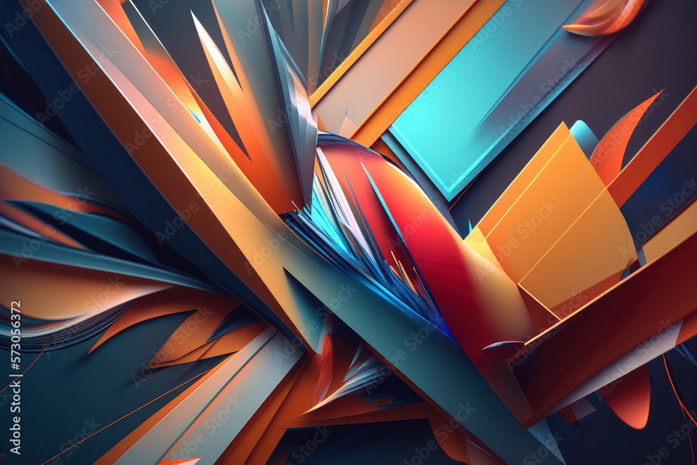 abstract wallpaper design featuring a mix of sharp angles and soft ...