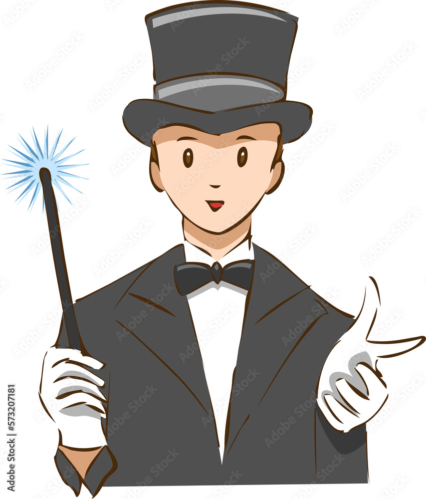 Magician png graphic clipart design Stock Illustration | Adobe Stock