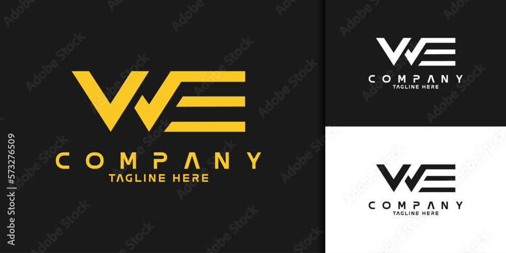 Letter WE logo vector design ,suitable for company logo, business logo ...