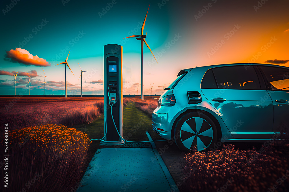 Refueling for cars e-mobility against the backdrop of wind farms ...