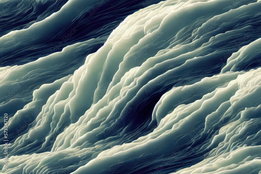 Blue Aqua Azure Ocean Sea Waves and Swirling Water Seamless Repeating ...