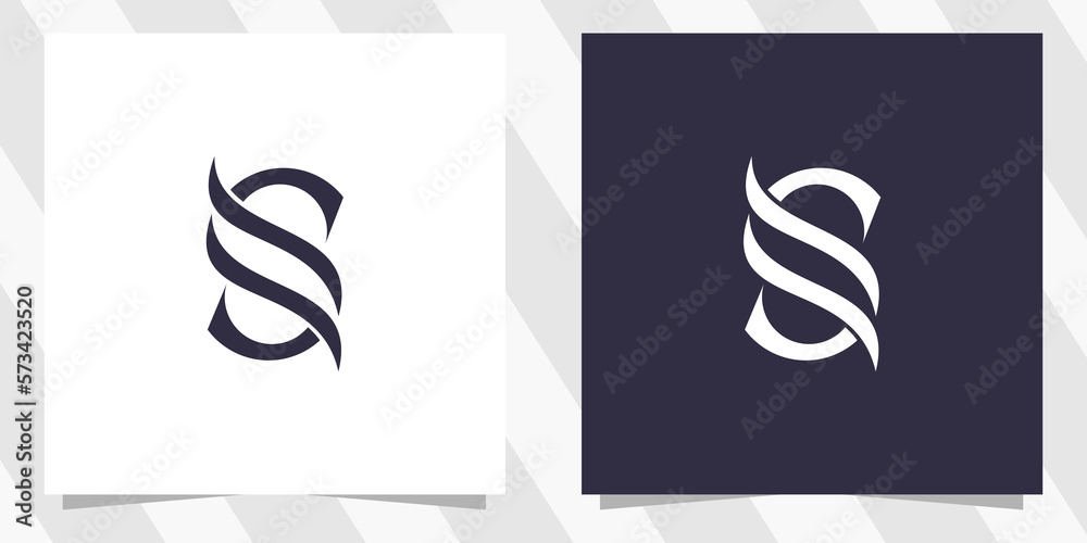 letter s ss logo design Stock Illustration | Adobe Stock