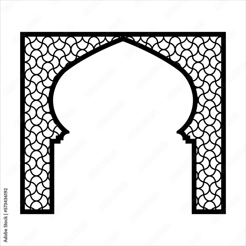 Vetor Laser cutting design for temple, Mandir Jali, Partition arch for ...