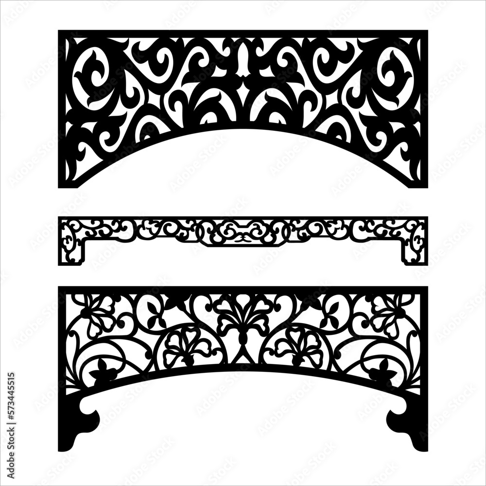 Laser cutting design for the temple, Mandir Jali, Partition arch for ...