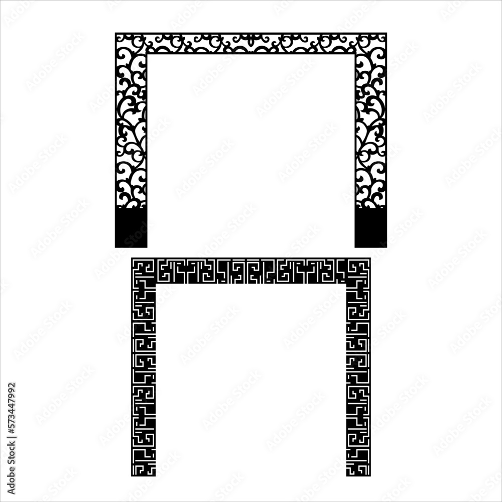 Laser cutting design for the temple, Mandir Jali, Partition arch for ...