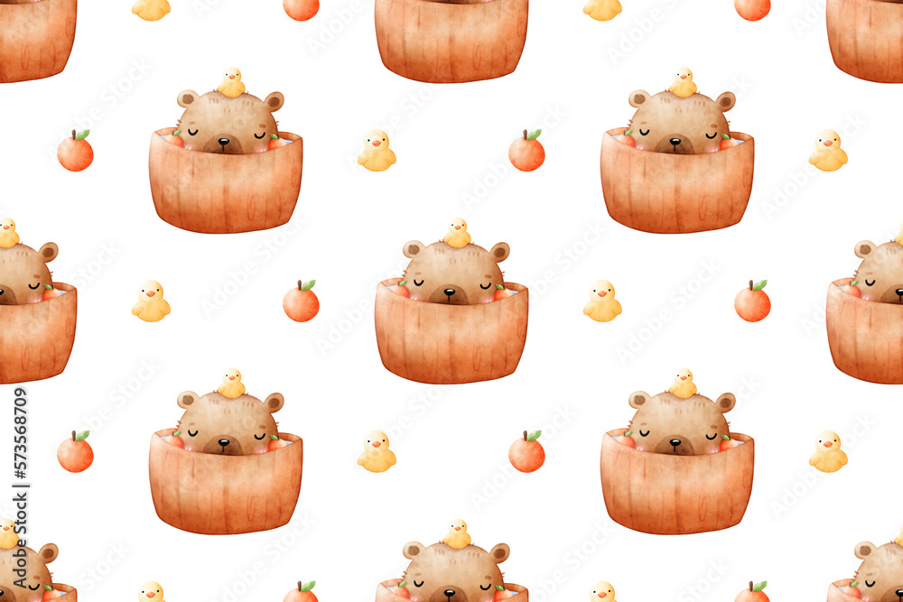 Cute Capybara Patterns, Animal Patterns, Digital Paper, Background ...