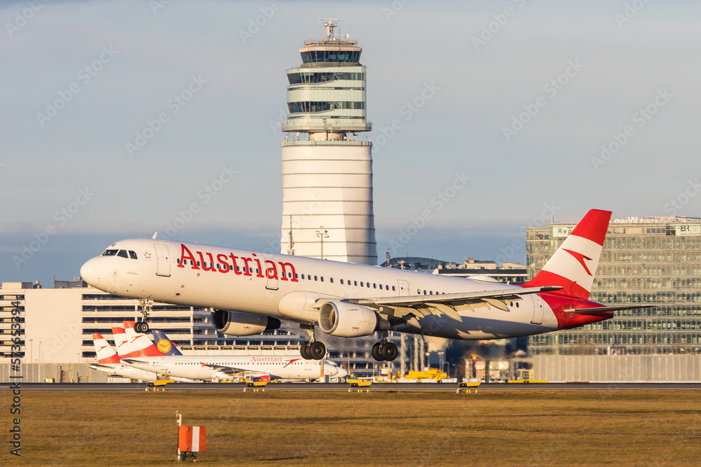 Vienna, Schwechat - January 07, 2023: An Airbus A321 of airline ...