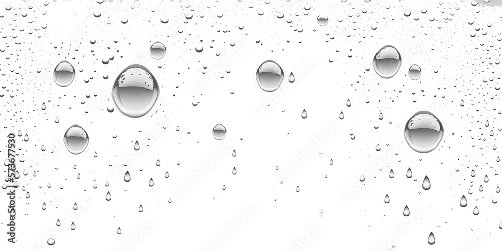 Ilustracja bez tantiem: Drops of Water, Wet Rain Splash - Isolated ...