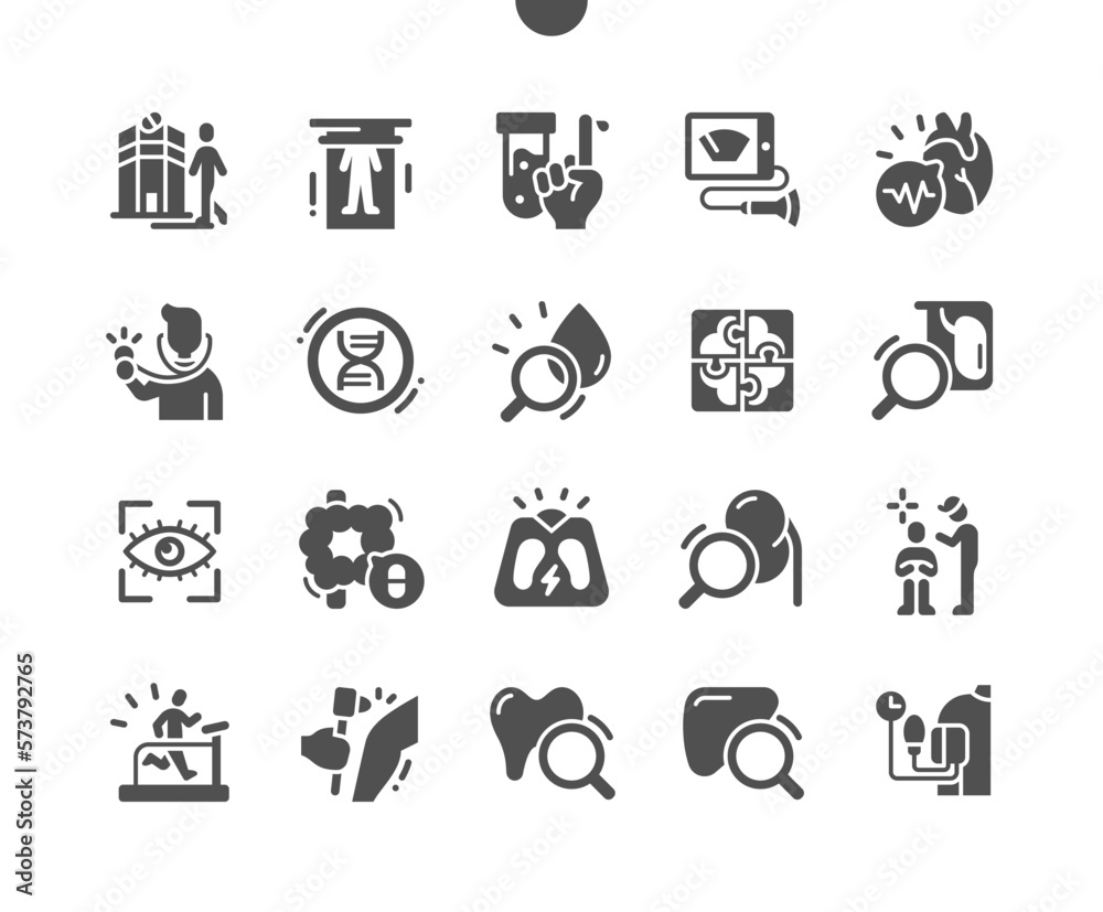 Health checkup. Body scan, blood test, ultrasound and cardiogram ...