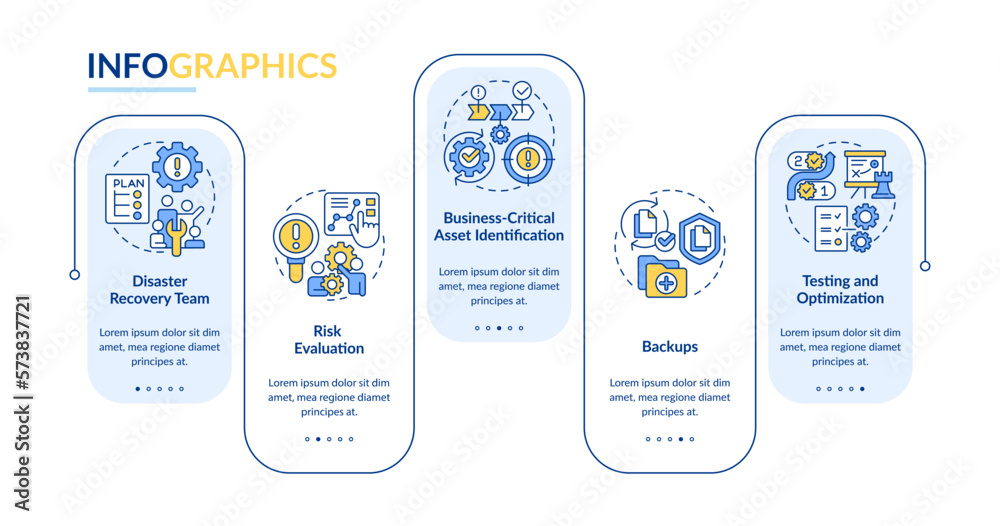 Effective disaster recovery plan blue rectangle infographic template ...
