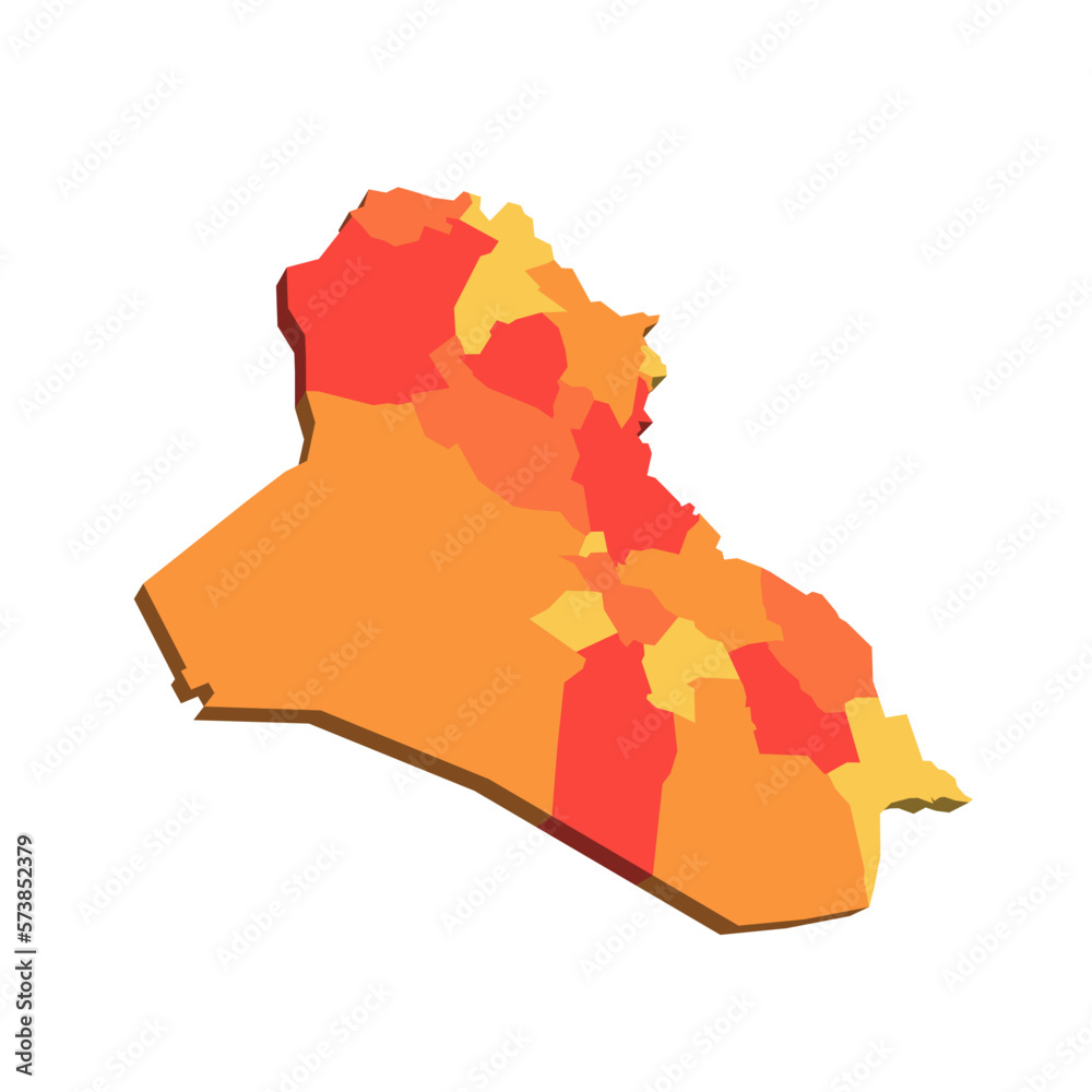 Iraq political map of administrative divisions - governorates and ...