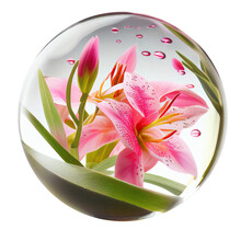 Glass Ball With Flowers Free Stock Photo - Public Domain Pictures