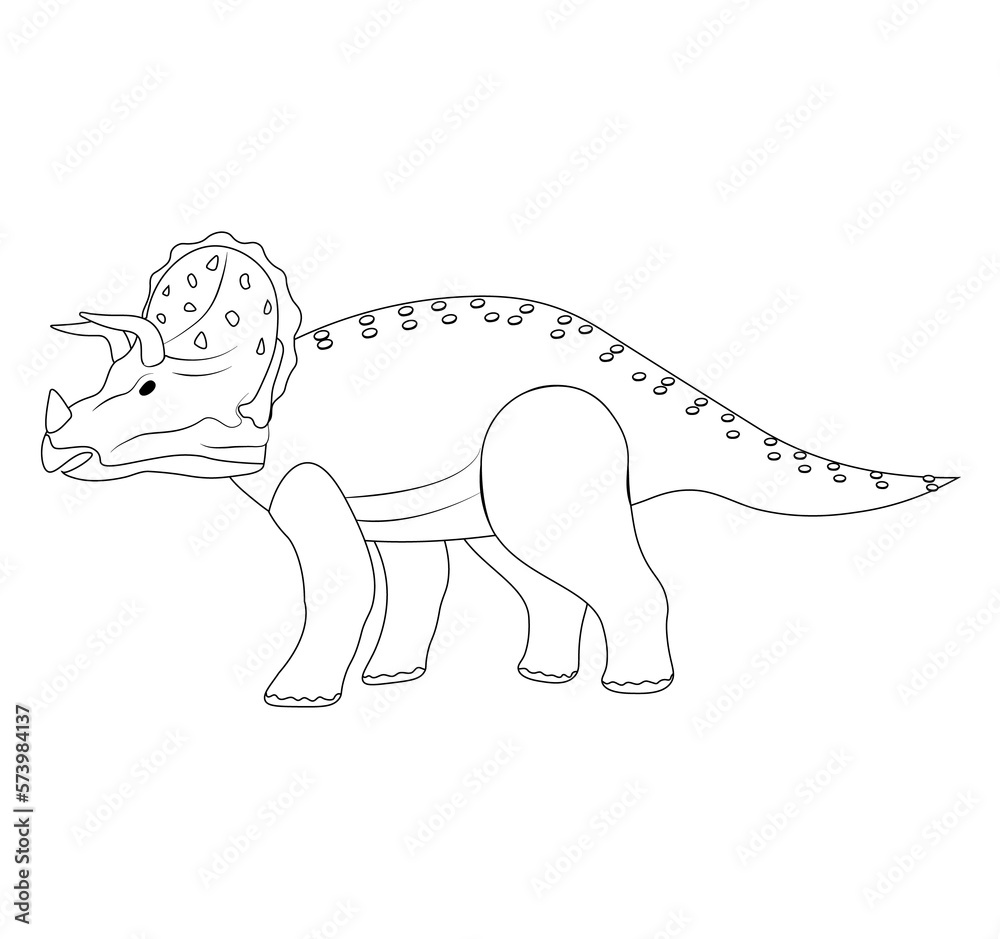 kids' coloring pages for hand drawing with cute dinosaur Stock ...
