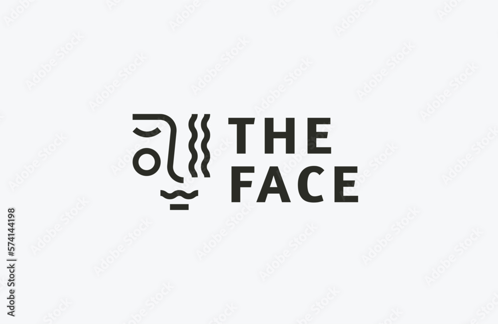 Face logo icon design template flat vector Stock Vector | Adobe Stock
