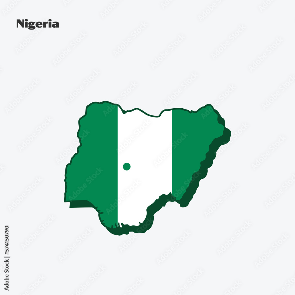 Nigeria Nation Flag Map Infographic 素材庫向量圖 | Adobe Stock