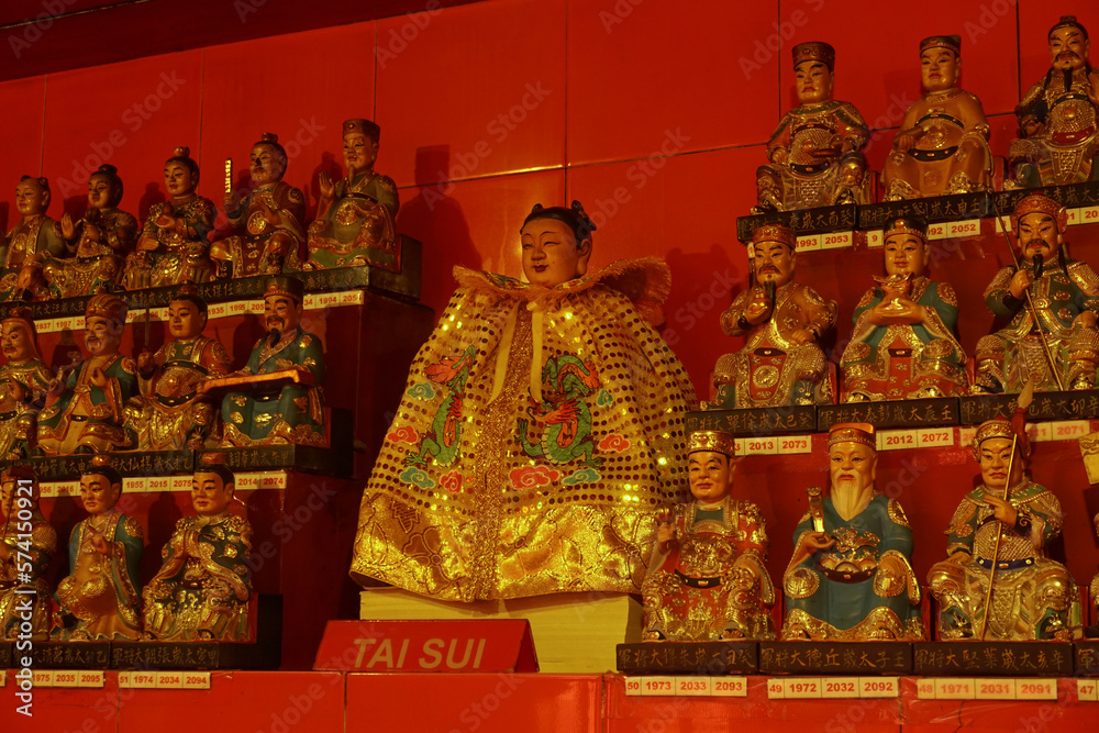 the tai sui statue is a worship tool carried out by Chinese citizens to ...