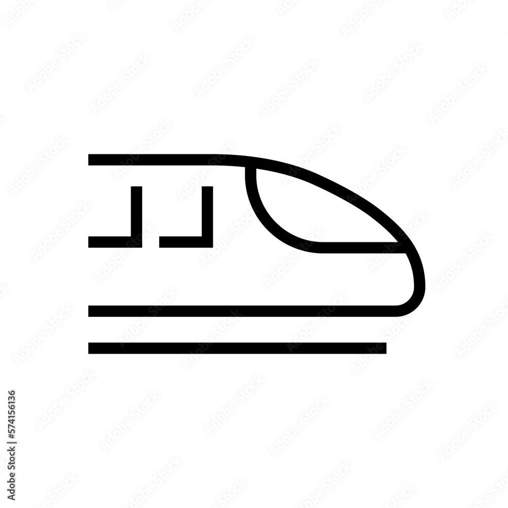 Train, subway, tram, railway icon png. Isolated linear symbol ...